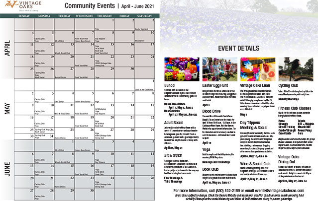 Vintage Oaks Events | Hill Country Living